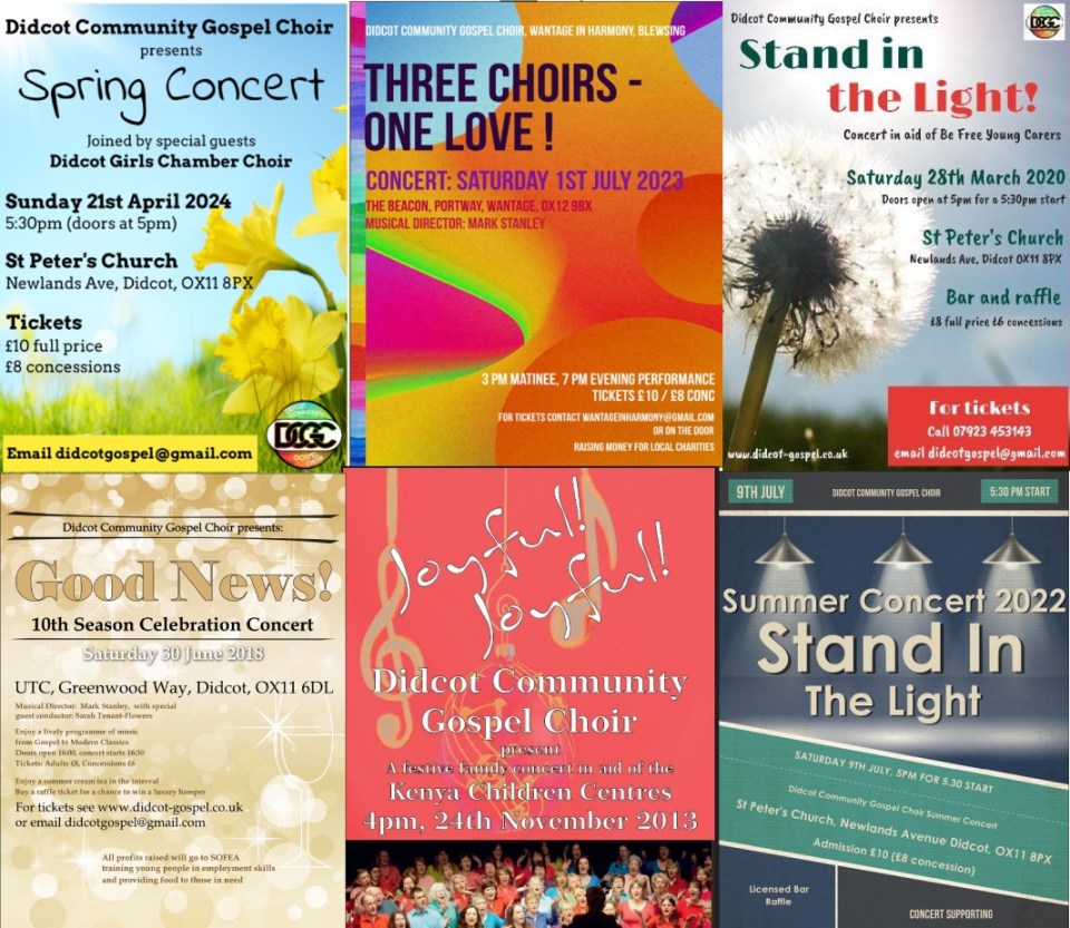 Choir Posters | Didcot Community Gospel Choir